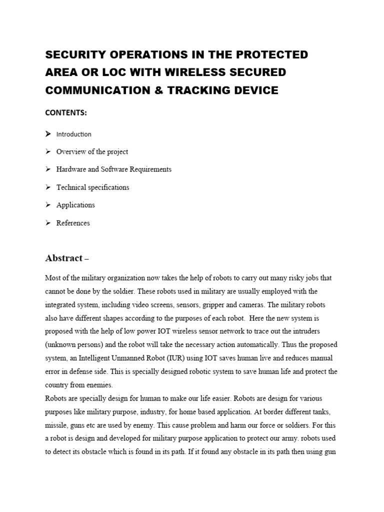 Perimeter Access Control Alongside Loc Final | PDF | Internet Of Things ...