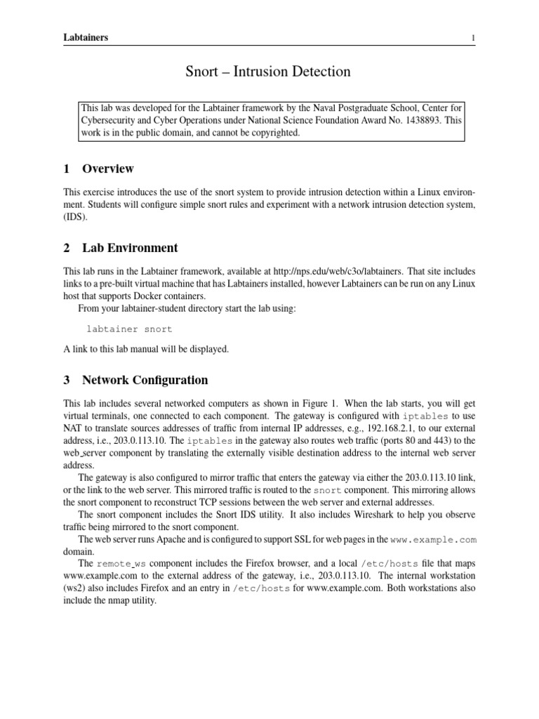 Snort | PDF | Computer Network | Networking
