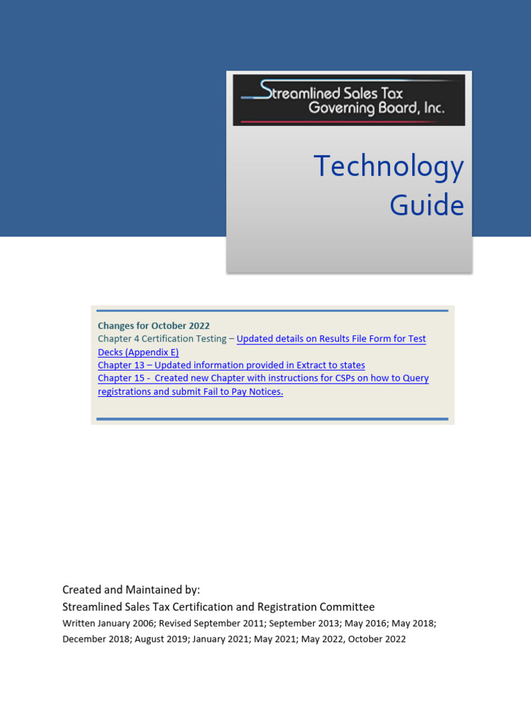 State Sales Tax Tech Guide | PDF | Technology & Engineering