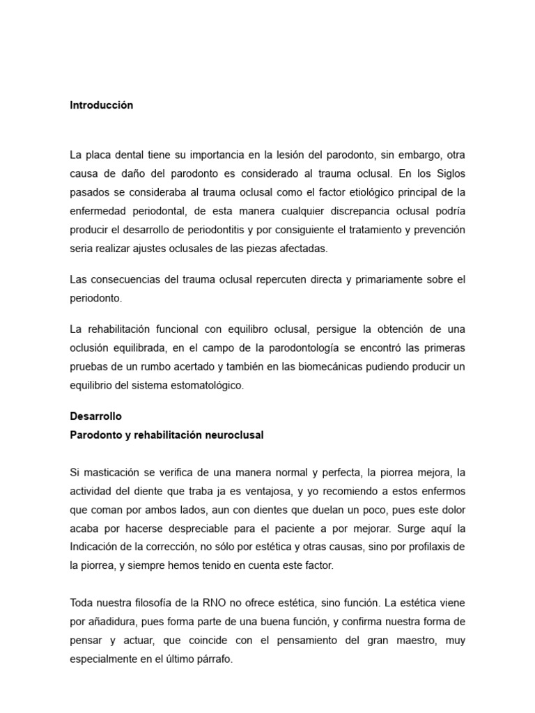 Parodonto y Rehabilitación Neuroclusal1 | PDF | Especialidades Medicas ...