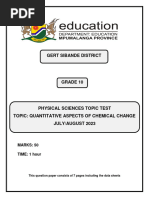 Grade 10 Term 3 Exam | PDF | Velocity | Gases