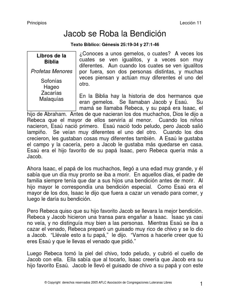 11 Jacob Bendicion | PDF | Jacob | Isaac