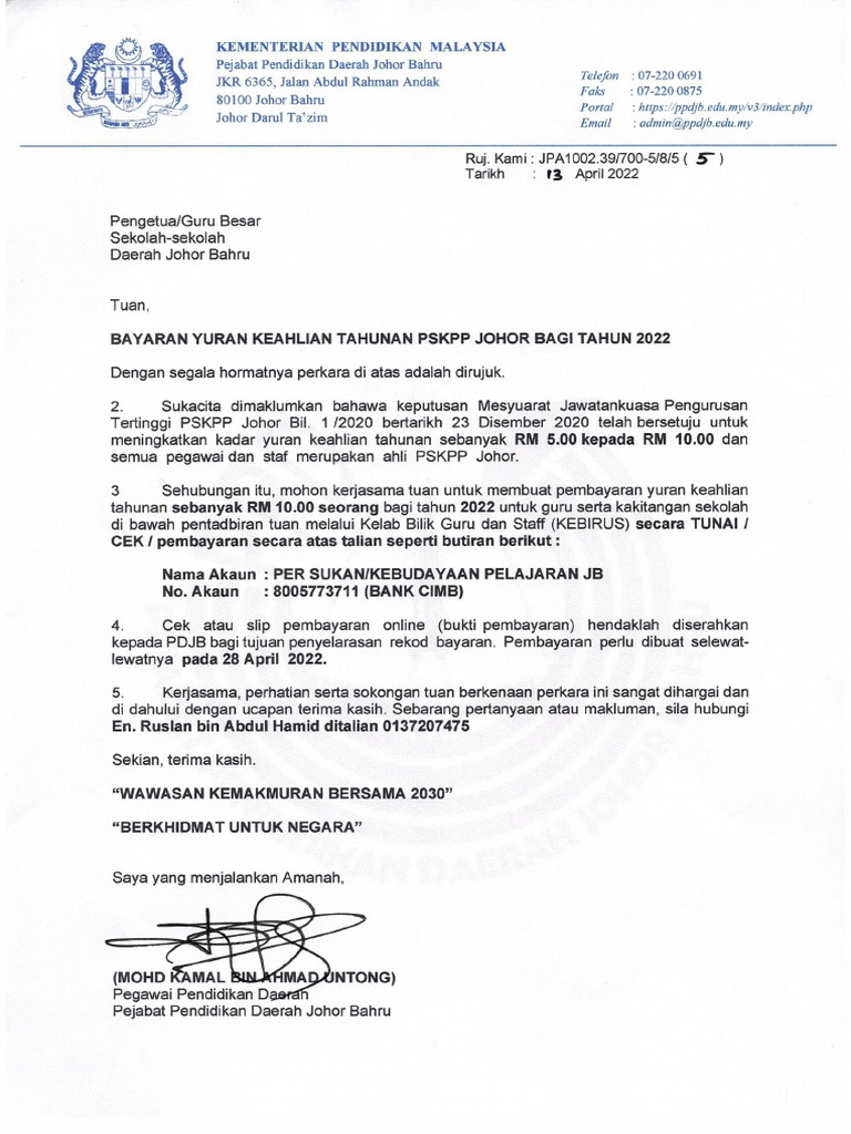 Surat PSKPP 2022 | PDF