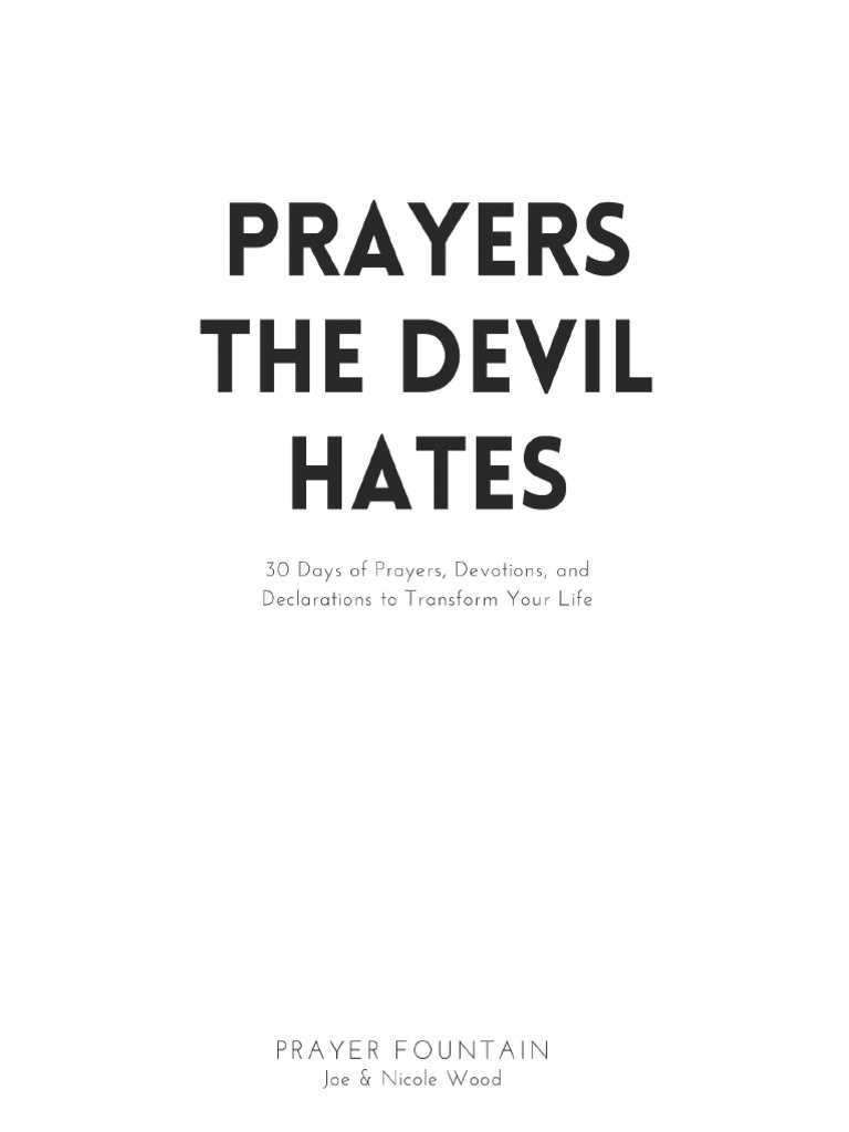 Prayers The Devil Hates | PDF | Grace In Christianity | Forgiveness