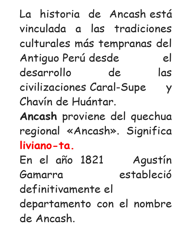 La Historia de Ancash | PDF