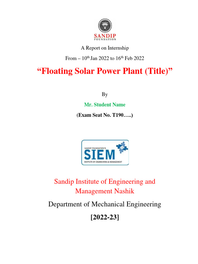 Sample Internship Report | PDF