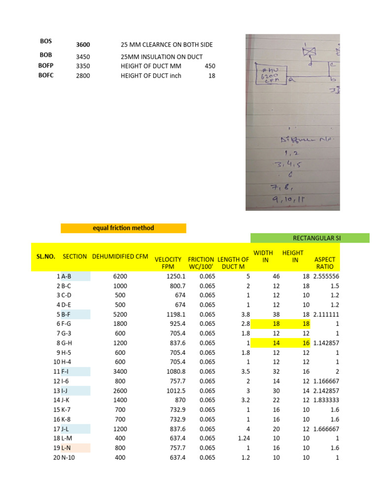 Duct Sizer Calculation | PDF
