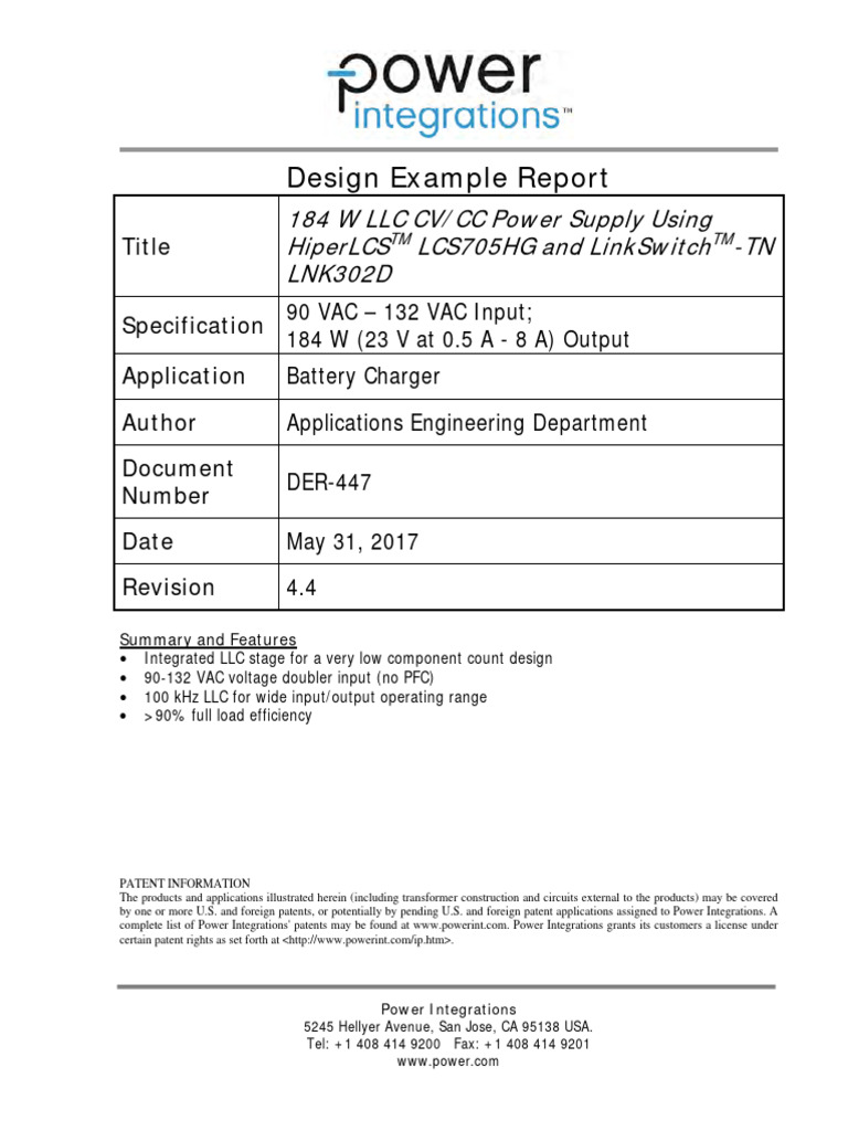 Der 447 | PDF | Power Supply | Transformer