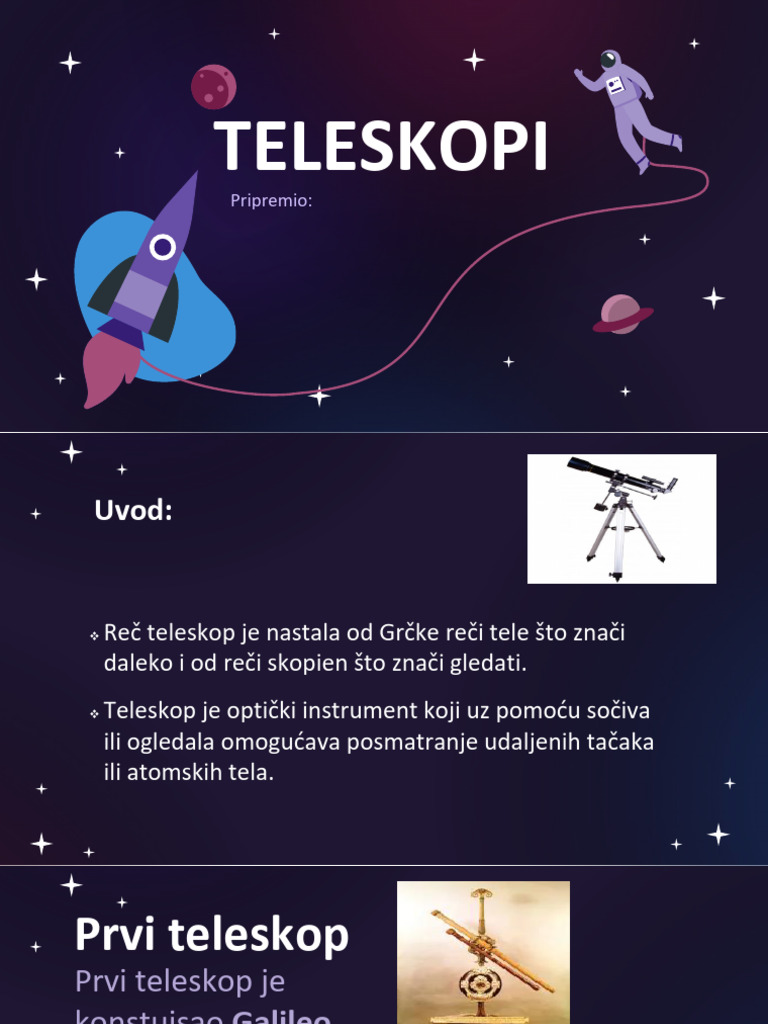 Teleskopi Teodor Vidakovic | PDF