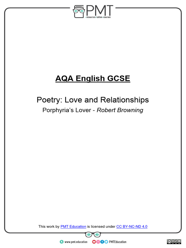 Porphyria's Lover - Robert Browning | PDF | Poetry