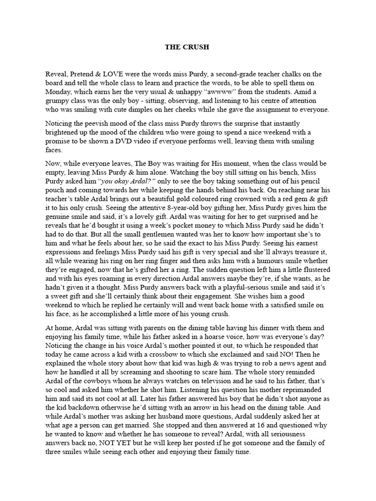 The Crush - Script | PDF