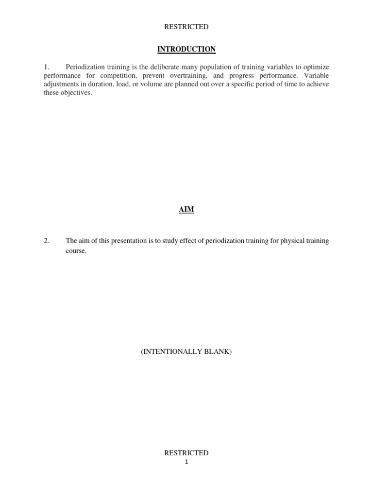 Periodization Training for Athletes | PDF | Physical Fitness | Strength ...