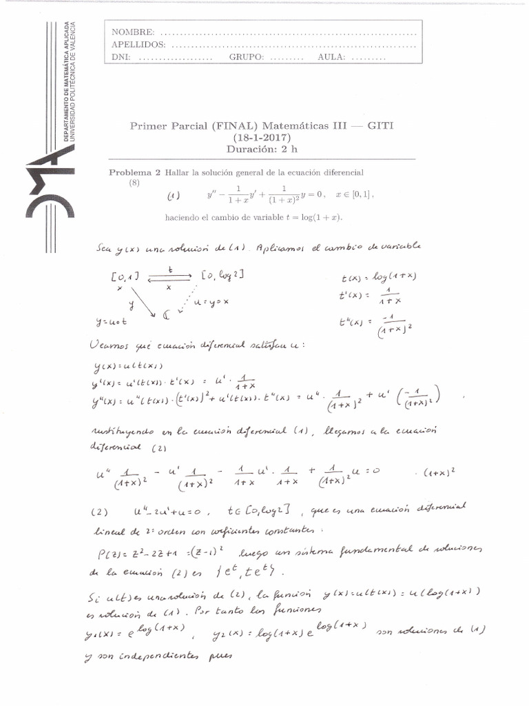 GITI Final 1er Parcial P2 Sol. | PDF
