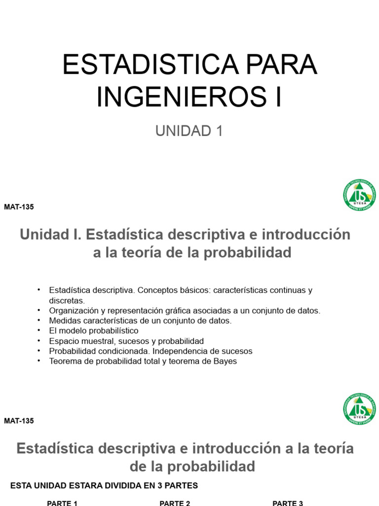Mat135 - Presentacion U1-Parte 2-PPSX | PDF