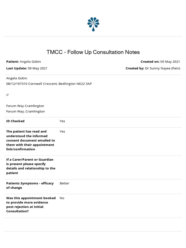 Treatment Form 6099103 C 7 F 962 | PDF | Cannabis | Medical Cannabis