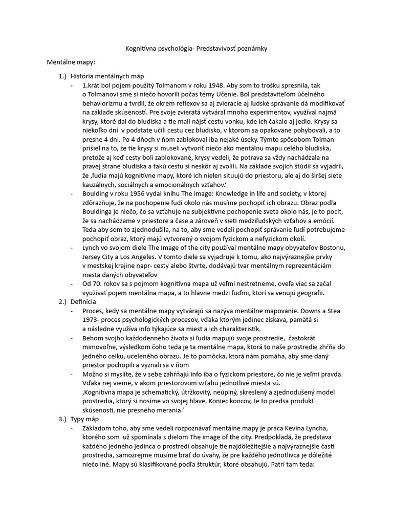 Kognitívna Psychológia | PDF