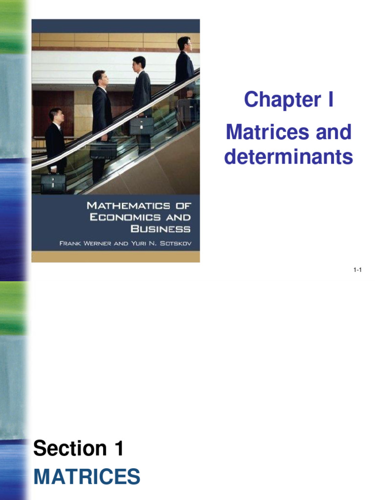 Chap 1 LA | PDF | Matrix (Mathematics) | Determinant