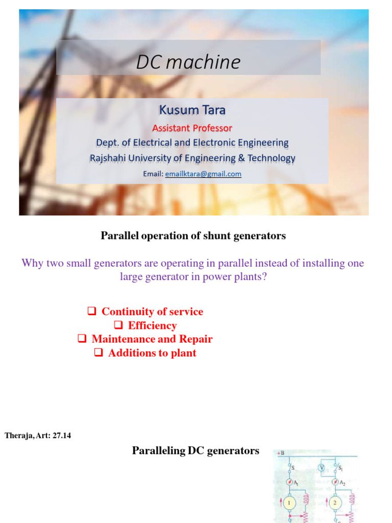 Lec 6 - DC Motor | PDF | Electric Motor | Electric Generator