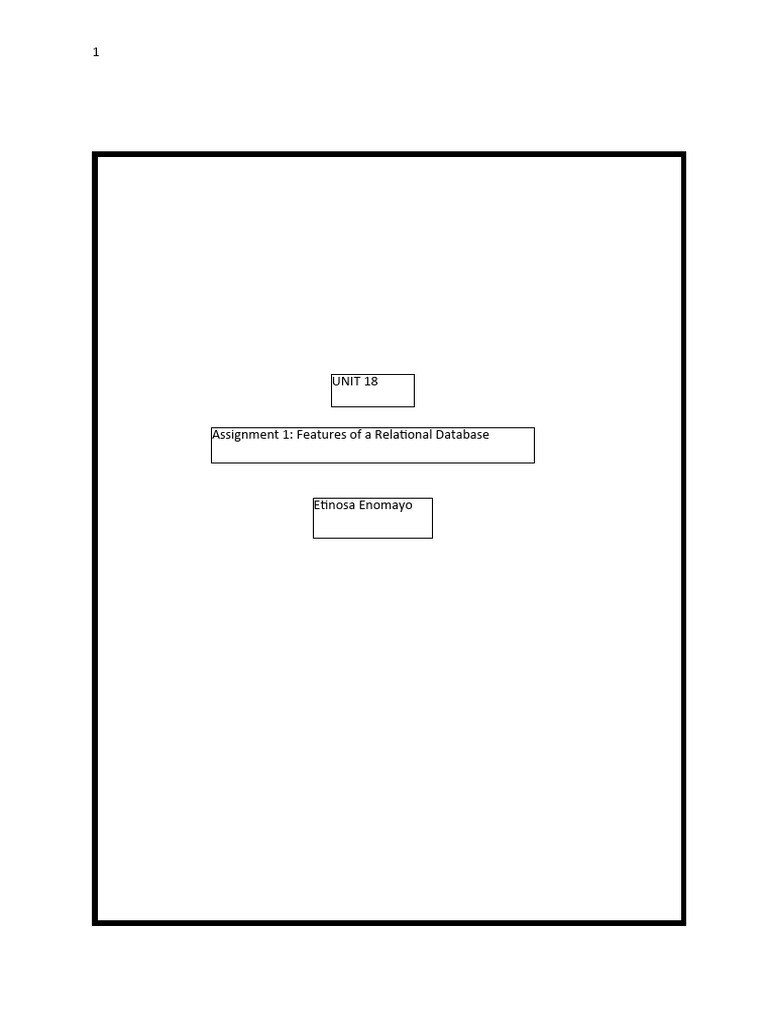 Unit 18 Ass 1 EEnomayo 270323 | PDF | Relational Database | Databases