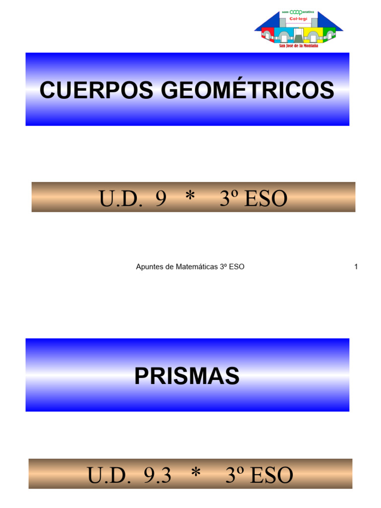 3-Prismas. Diagonales Del Prisma | PDF | Geometría | Geometría euclidiana