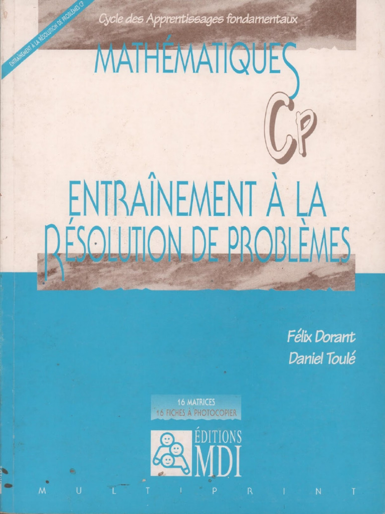 CP - Mathématiques - Entraînement À La Résolution de Problème - Cahier ...