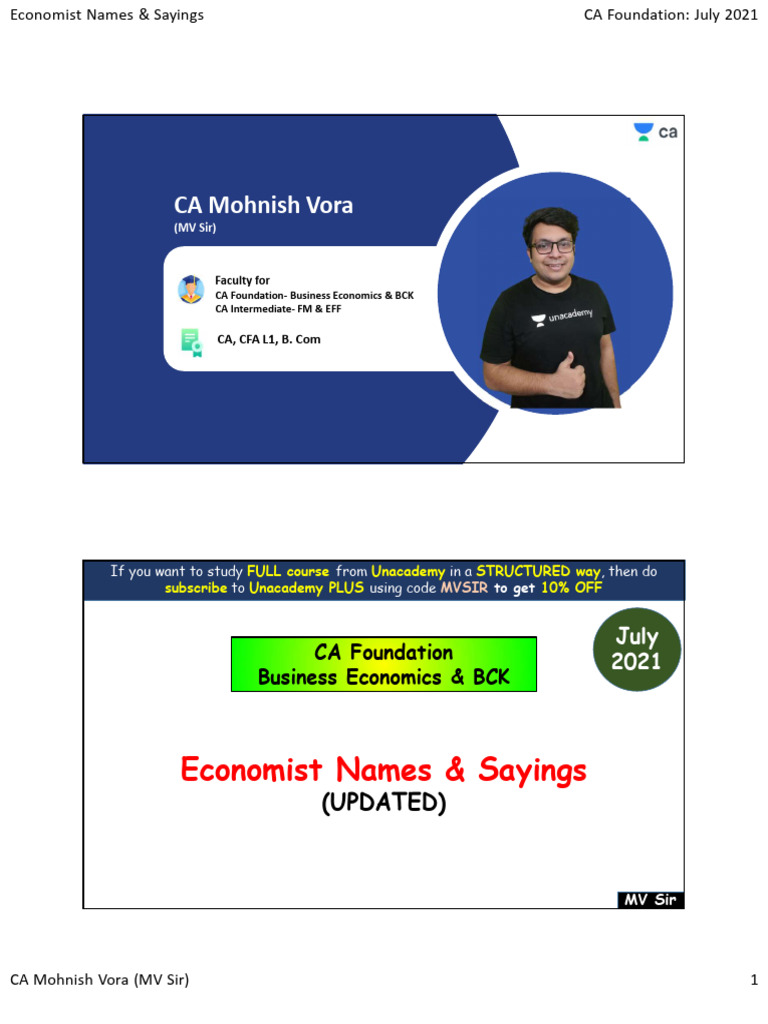 Economist Names & Summary | PDF | Economics | Marginal Utility