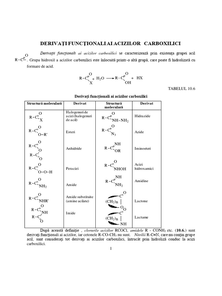 Derivati Functionali Ai Acizilor Carboxilici | PDF