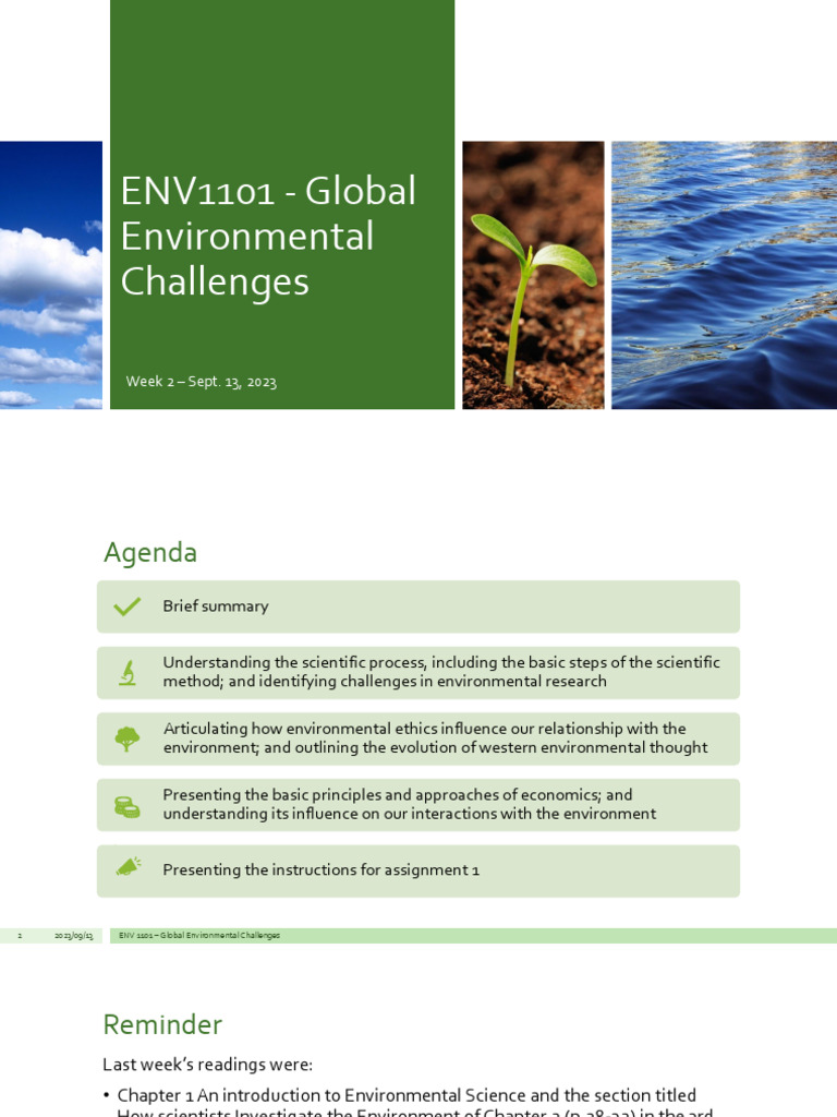 ENV1101 - Week 2 Environmental Ethics and Economics | PDF | Economics ...