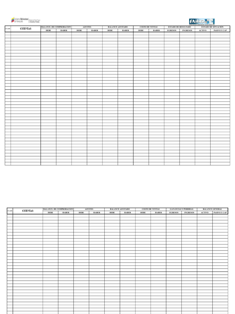 Modelo Hoja de Trabajo 12 Columnas - Compress | PDF | Hoja de balance | Jerga