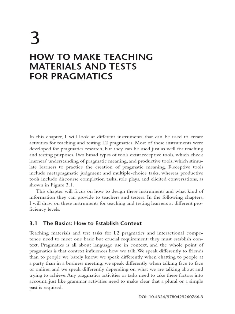 Week 8 - Roever - Chapter 3 - How To Make Teaching Materials and Tests ... Week 8 - Roever - Chapter 3 - How To Make Teaching Materials and Tests ...