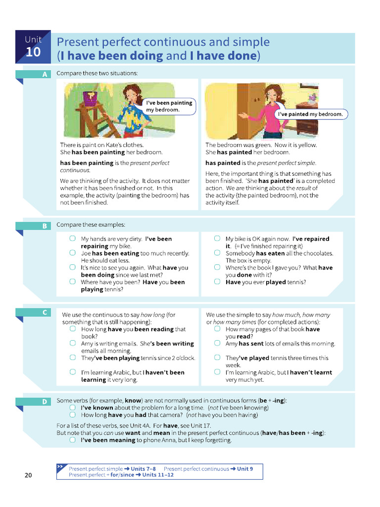 Present Perfect or Continuous Homework | PDF