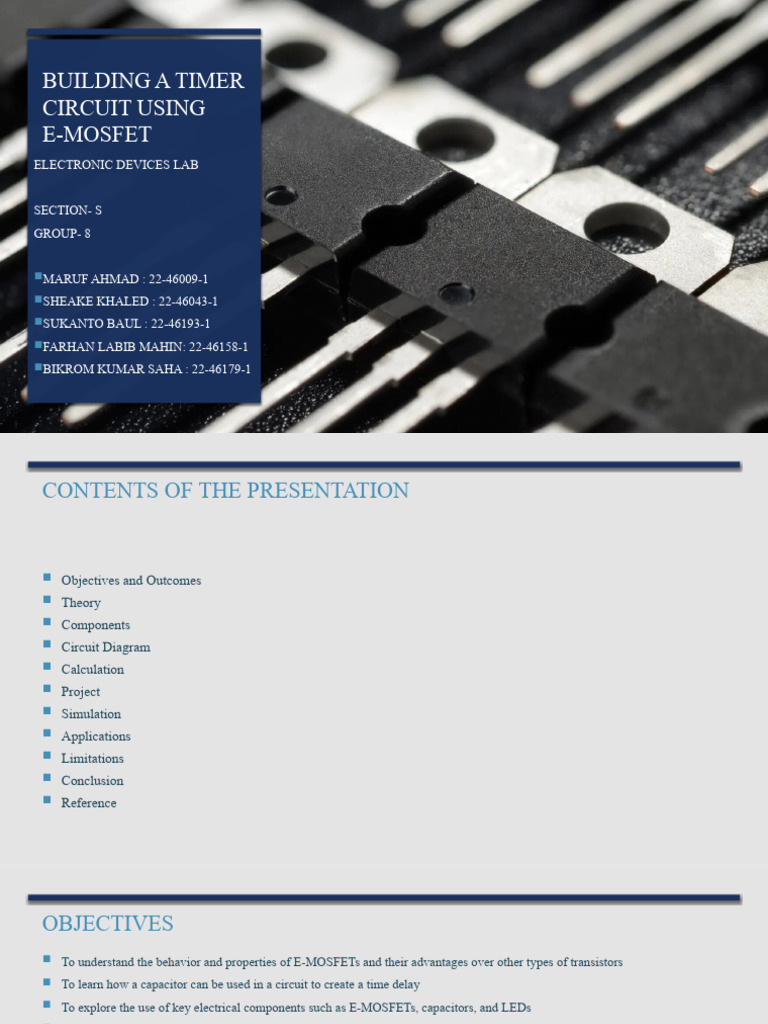 Building A Timer Circuit Using Emosfet v2 | PDF | Mosfet | Electronic Circuits