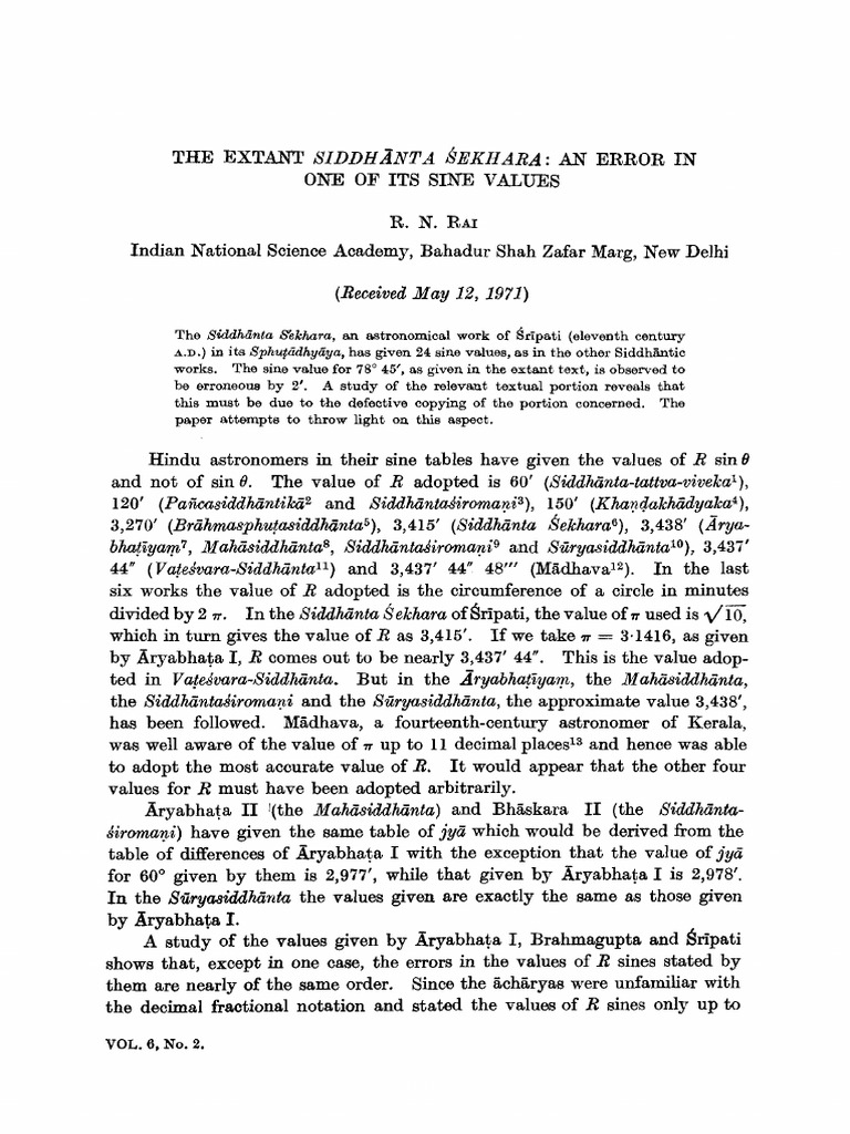 The Extant Siddhanta Sekhara | PDF | Elementary Mathematics | Trigonometry