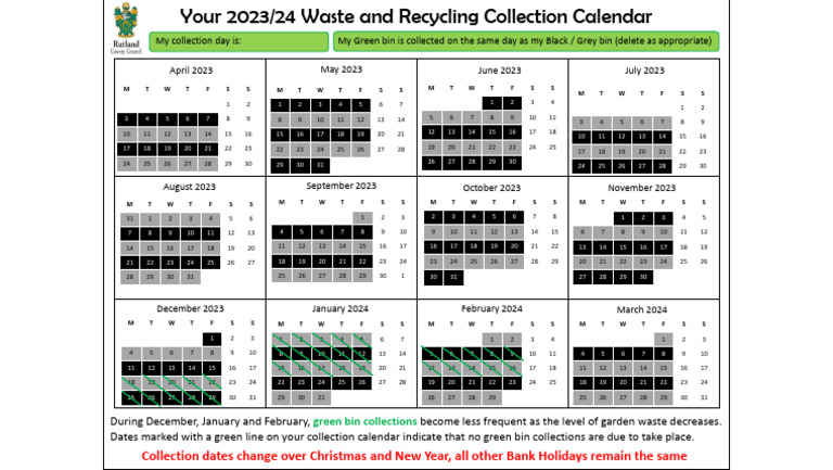 Waste Collection Calendar 2023-24 | PDF