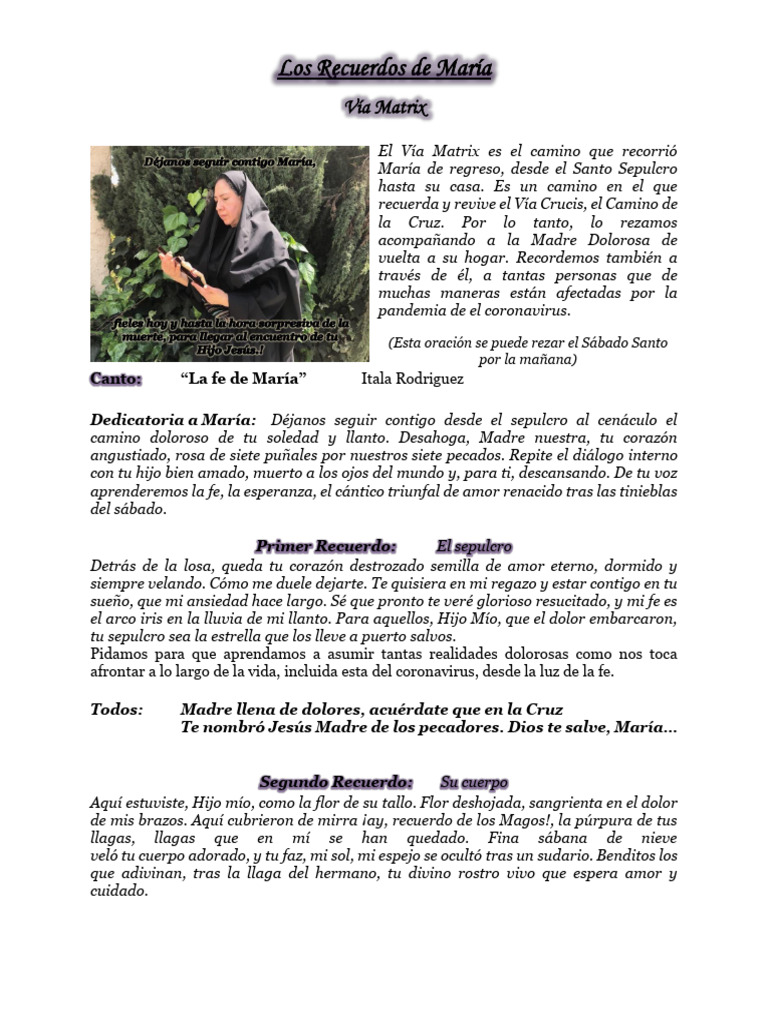Via Matrix 2020 | PDF | María, madre de Jesús | Jesús