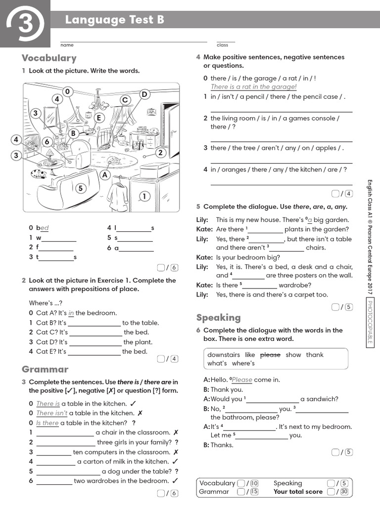ECA1 - Tests - Language Test 3B | PDF | Linguistics | Human Communication