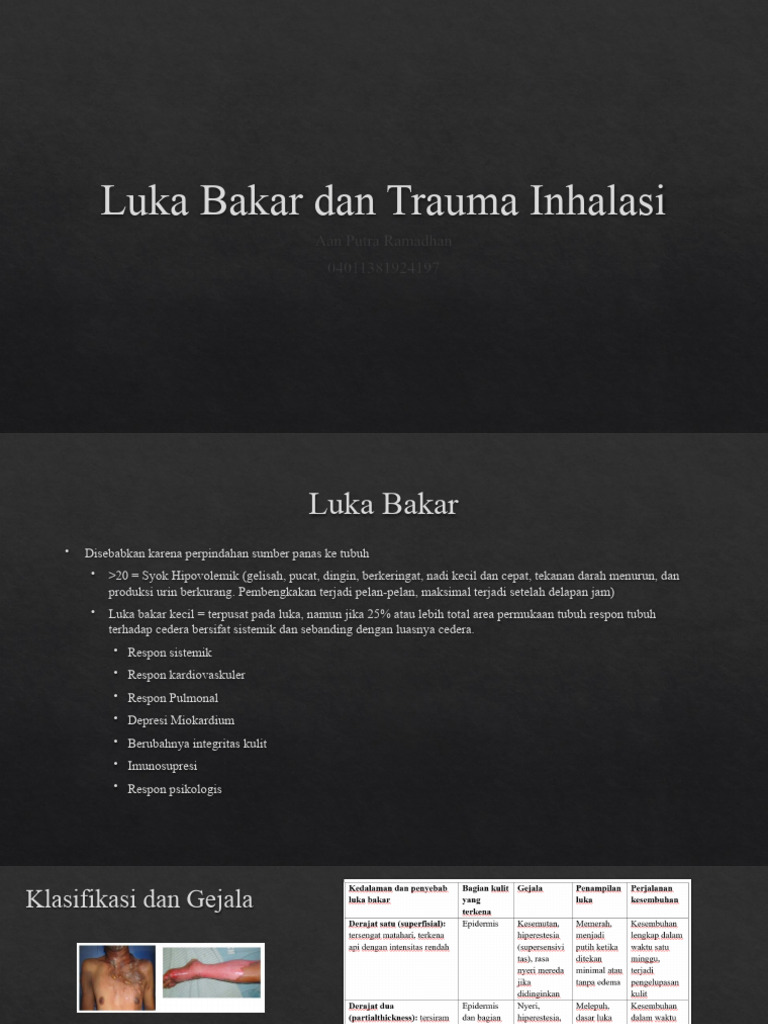 Luka Bakar Dan Trauma Inhalasi | PDF