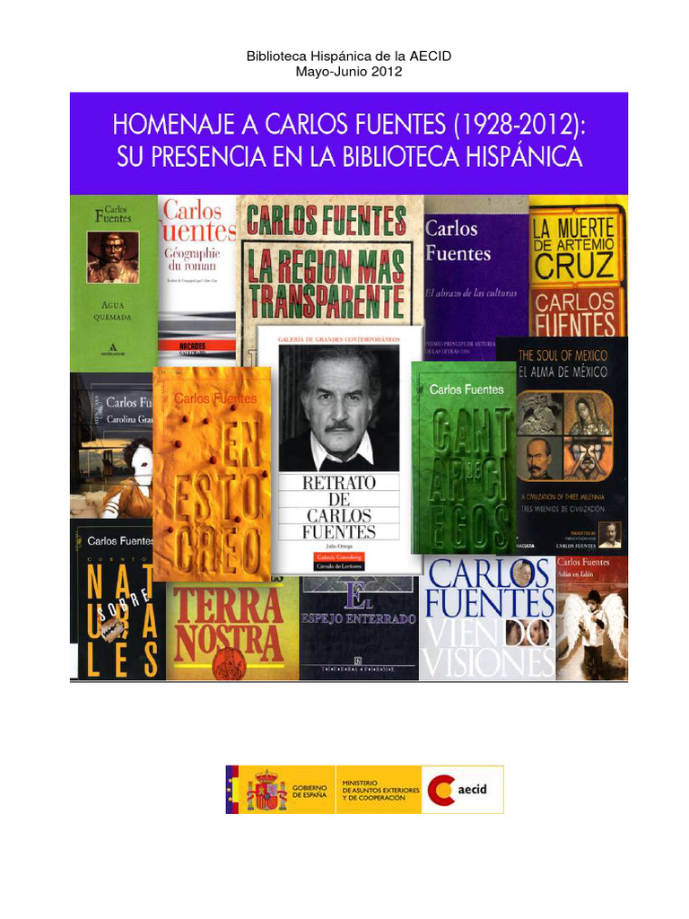 Dossier Bibliog Carlos Fuentes | PDF | Clásicos