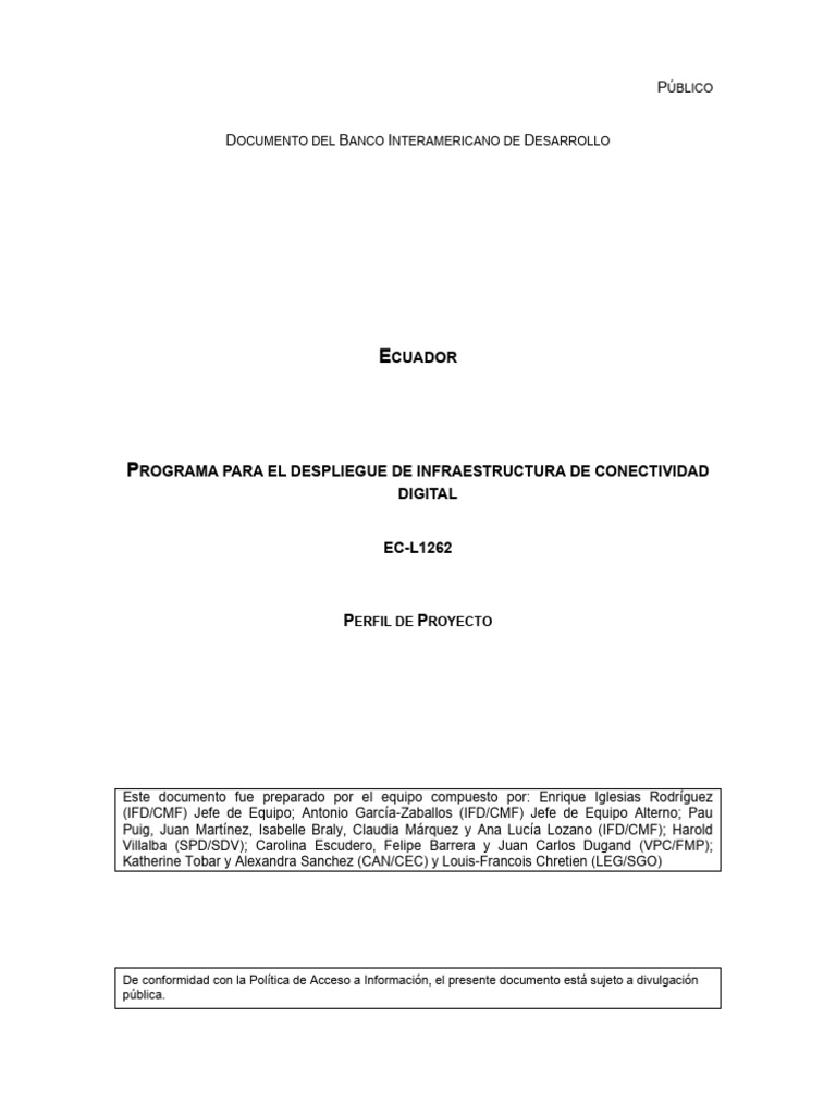 Ejemplo Proyecto Bid Ezshare-662406209-1 | PDF | Infraestructura ...