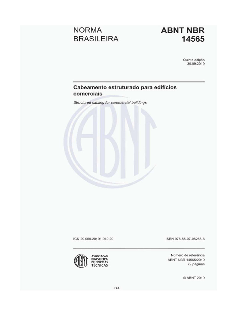 NBR 14565-2019 - Cabeamento Estruturado para Edifícios Comerciais - Compressed | PDF