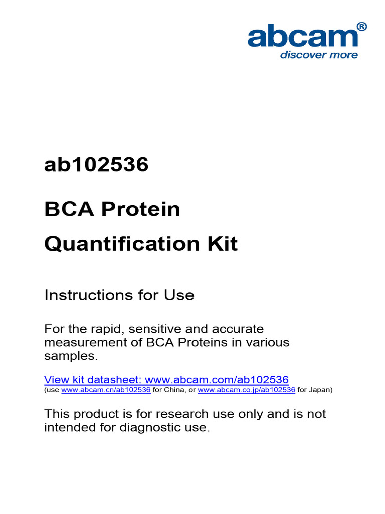 BCA-Protein-Quantification-Kit-Protocol-v3a-ab102536 (Website) | PDF ... BCA-Protein-Quantification-Kit-Protocol-v3a-ab102536 (Website) | PDF ...