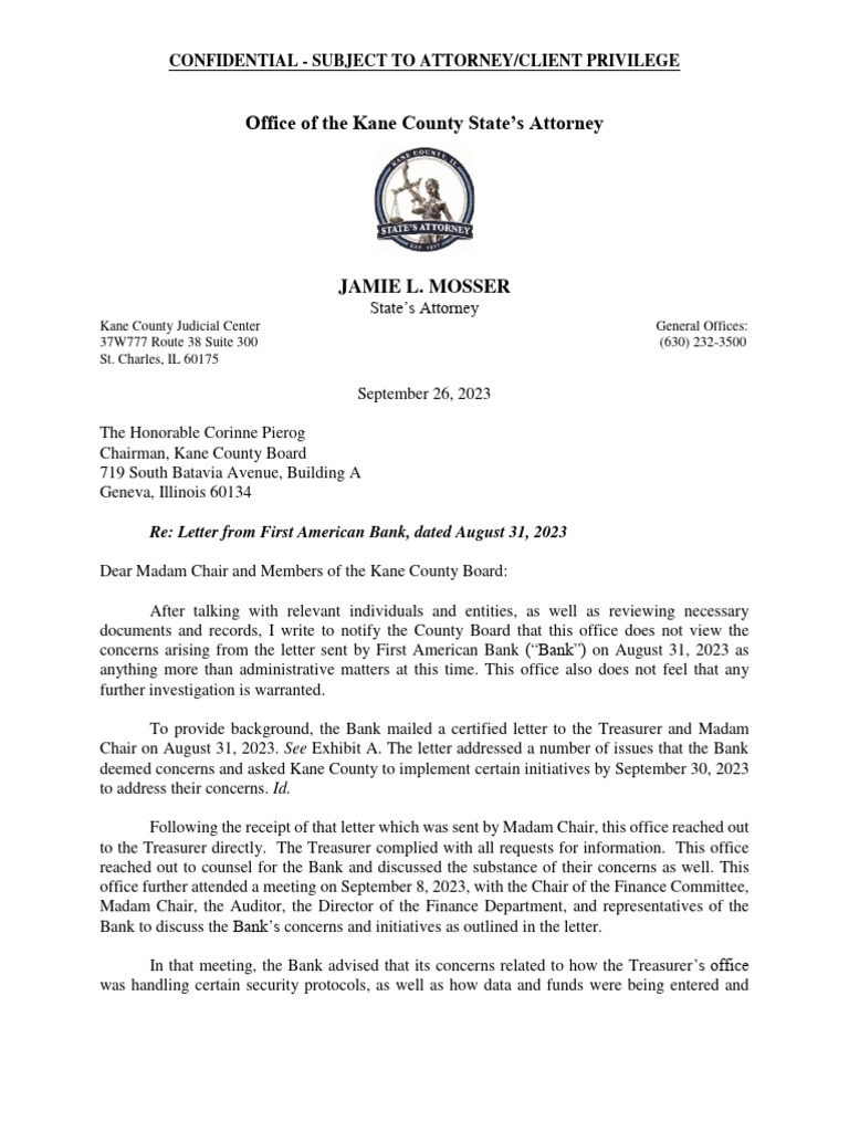 Mosser Letter To County Board | PDF