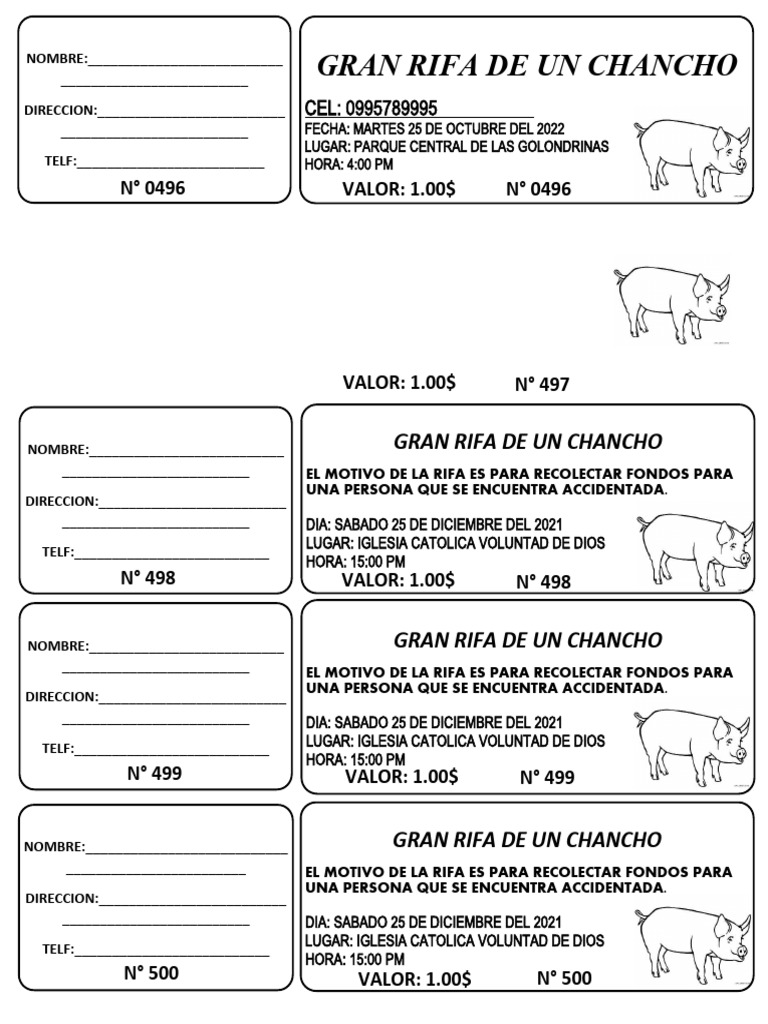 Rifa Talonario | PDF