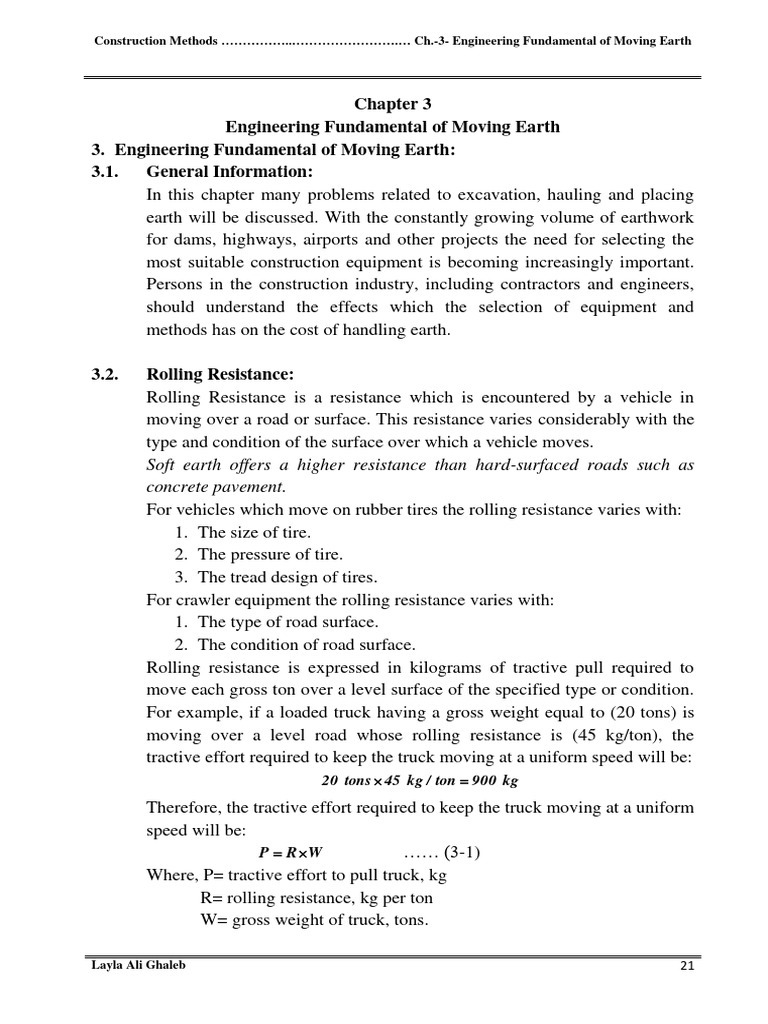 3-Engineering Fundamental of Moving Earth | PDF | Tractor | Tire