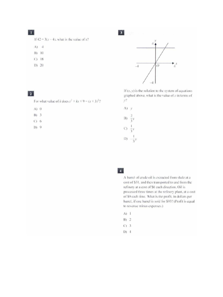 22 Sept New Sat Math | PDF