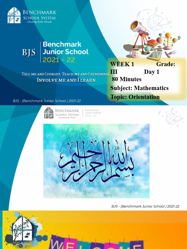 Grade 3 Math Orientation Week | PDF | Home & Garden