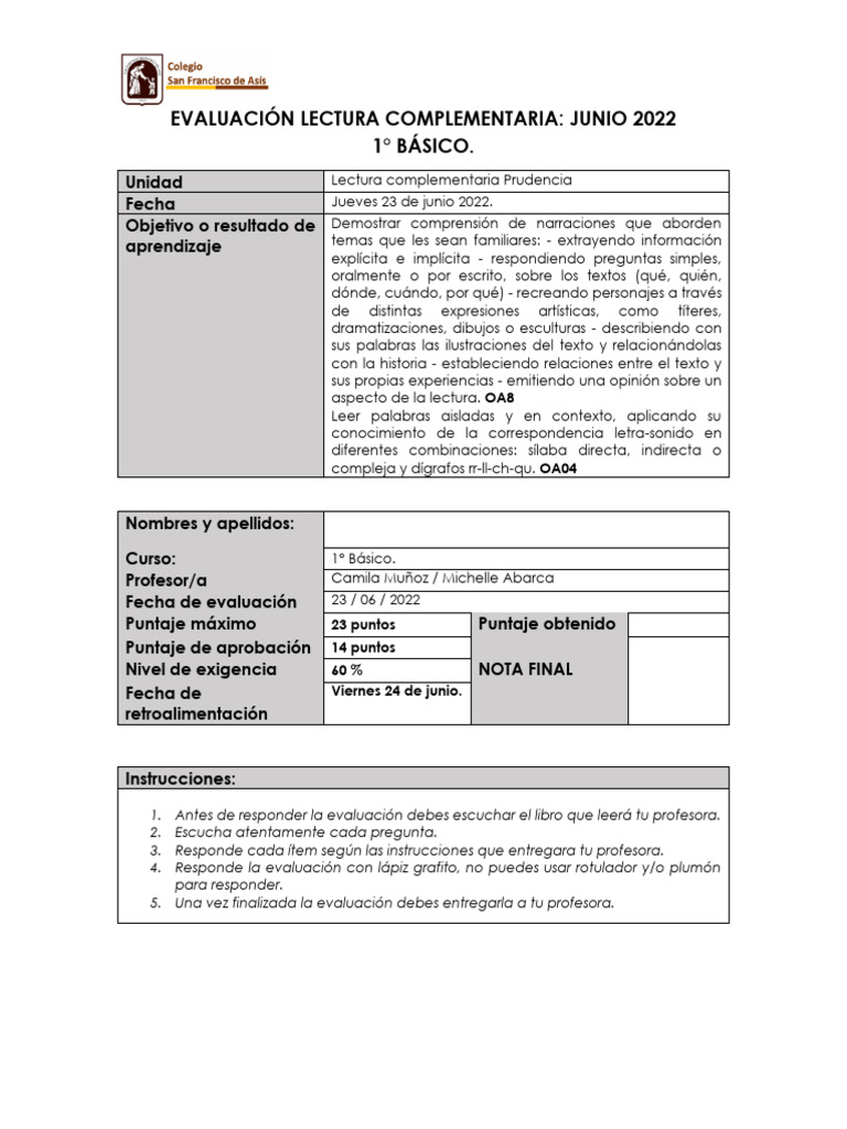 Guía Evaluada Prudencia | PDF