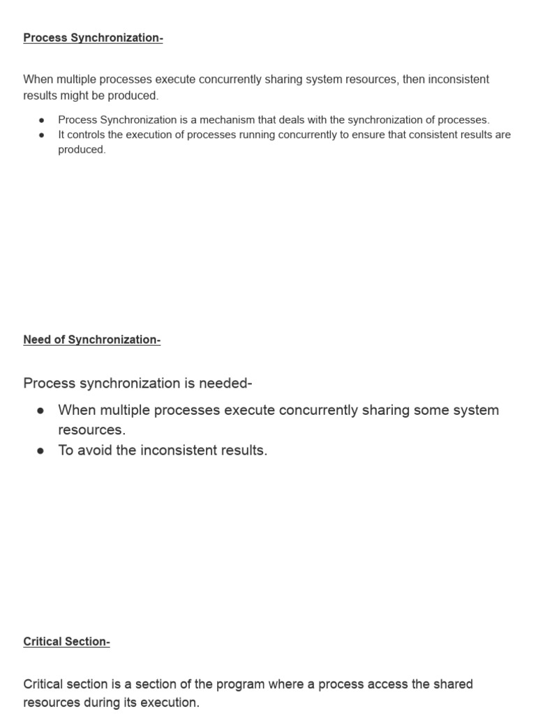 Process Synchronization Pdf Computer Programming Systems Engineering