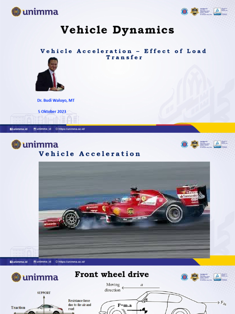 Vehicle Dynamics: Vehicle Acceleration - Effect of Load Transfer | PDF ...