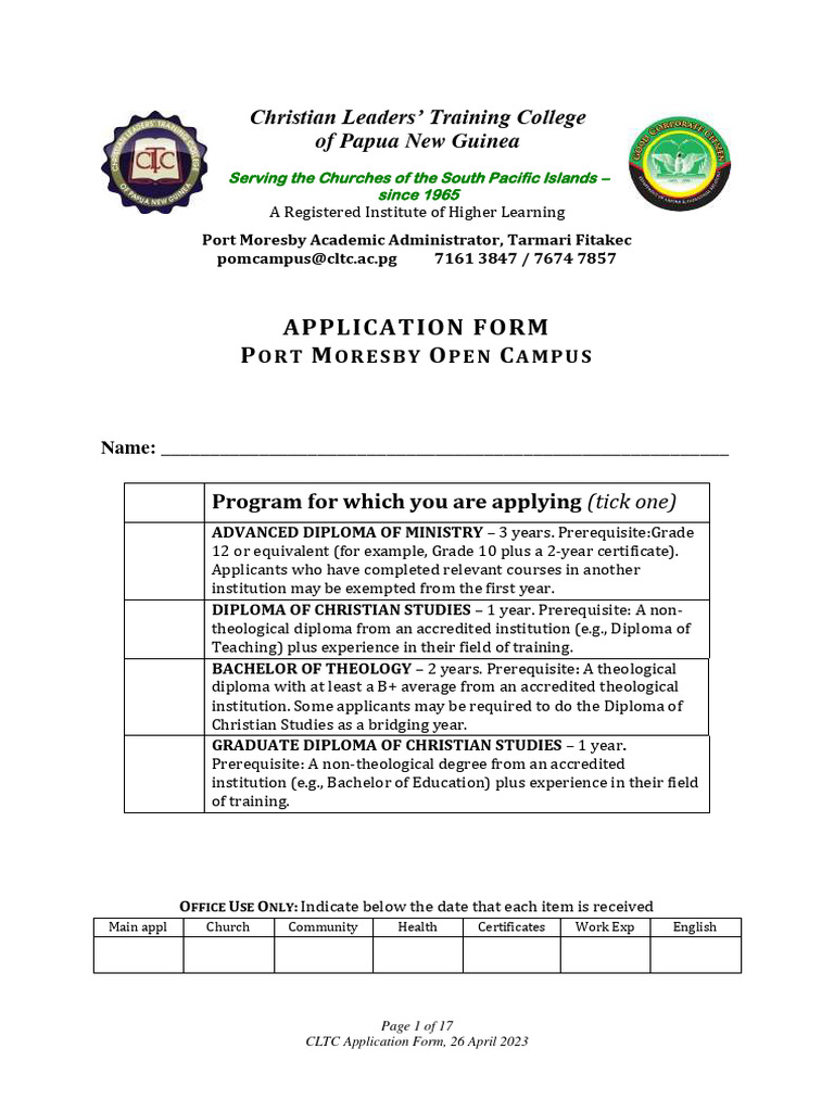 2024 Application 2 POM | PDF | Diploma | Bachelor's Degree